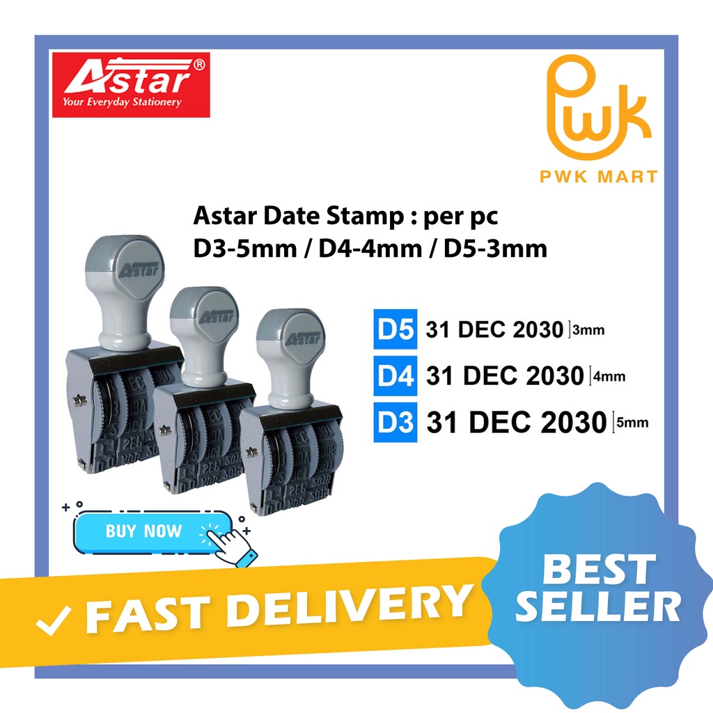 OFFER* Astar Date Chop / Date Stamp / Cop Tarikh (D3-5mm / D4-4mm / D5 ...