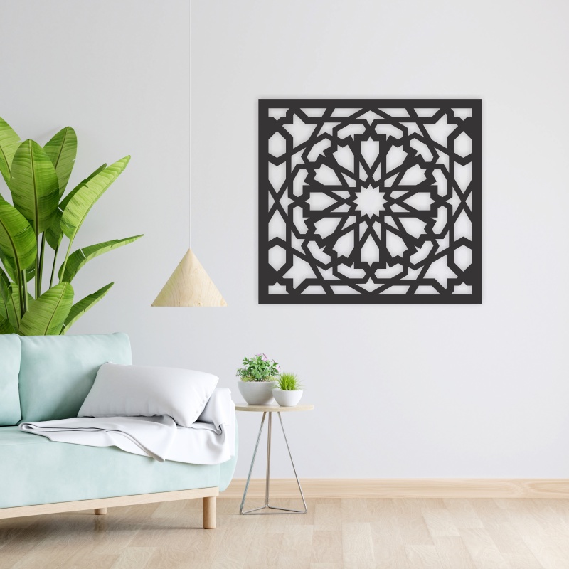 Geometric wall decor islamic design wall art cut out frame panel arabic ...