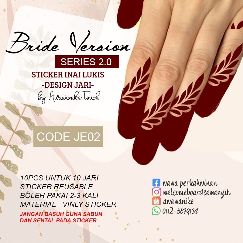 Henna Jari Exclusive | Inai Jari Sticker | Shopee Malaysia