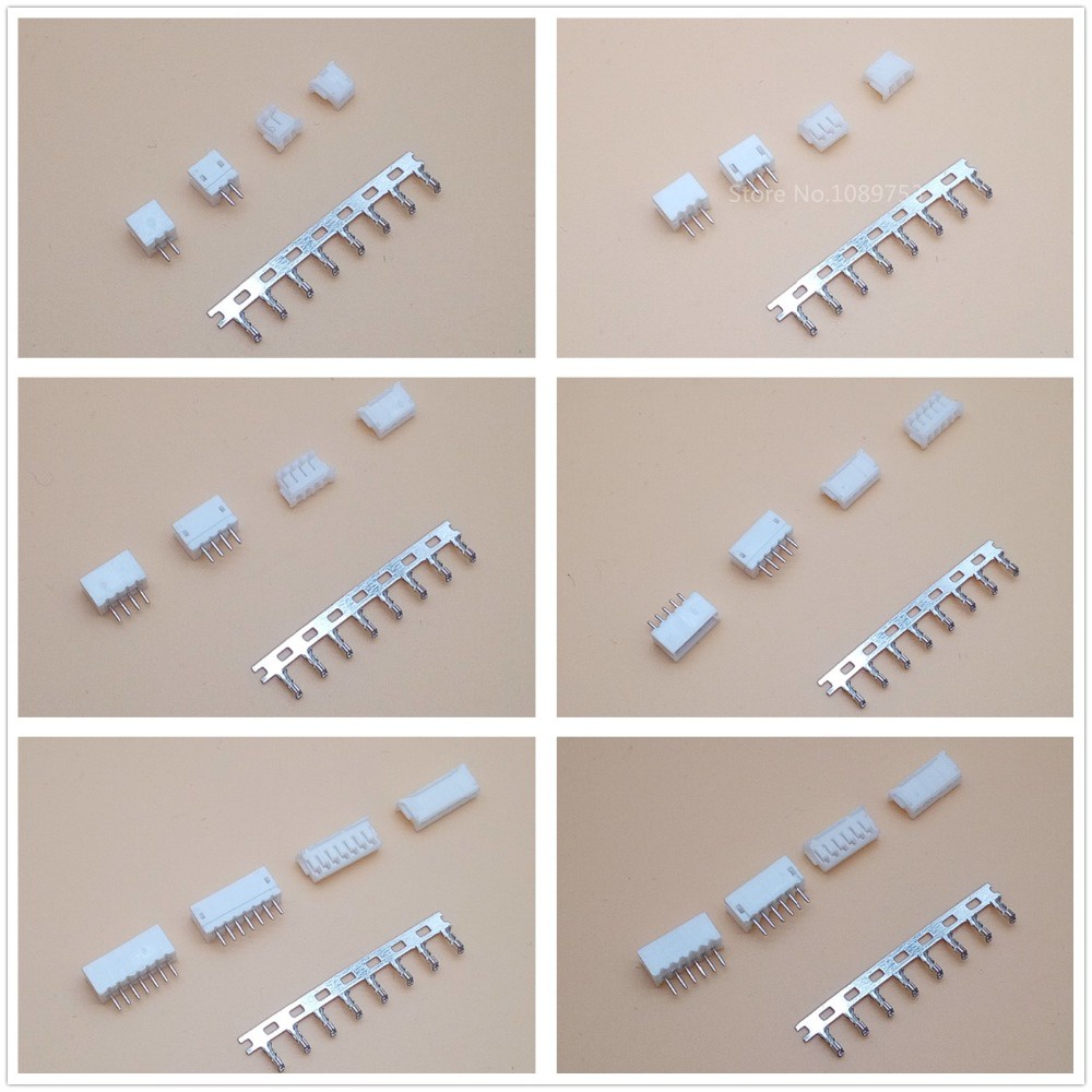 20 Sets JST ZH 1.5mm 2/3/4/5/6/7/8/9/10Pin Straight Pin Male, Female Connector socket with ...