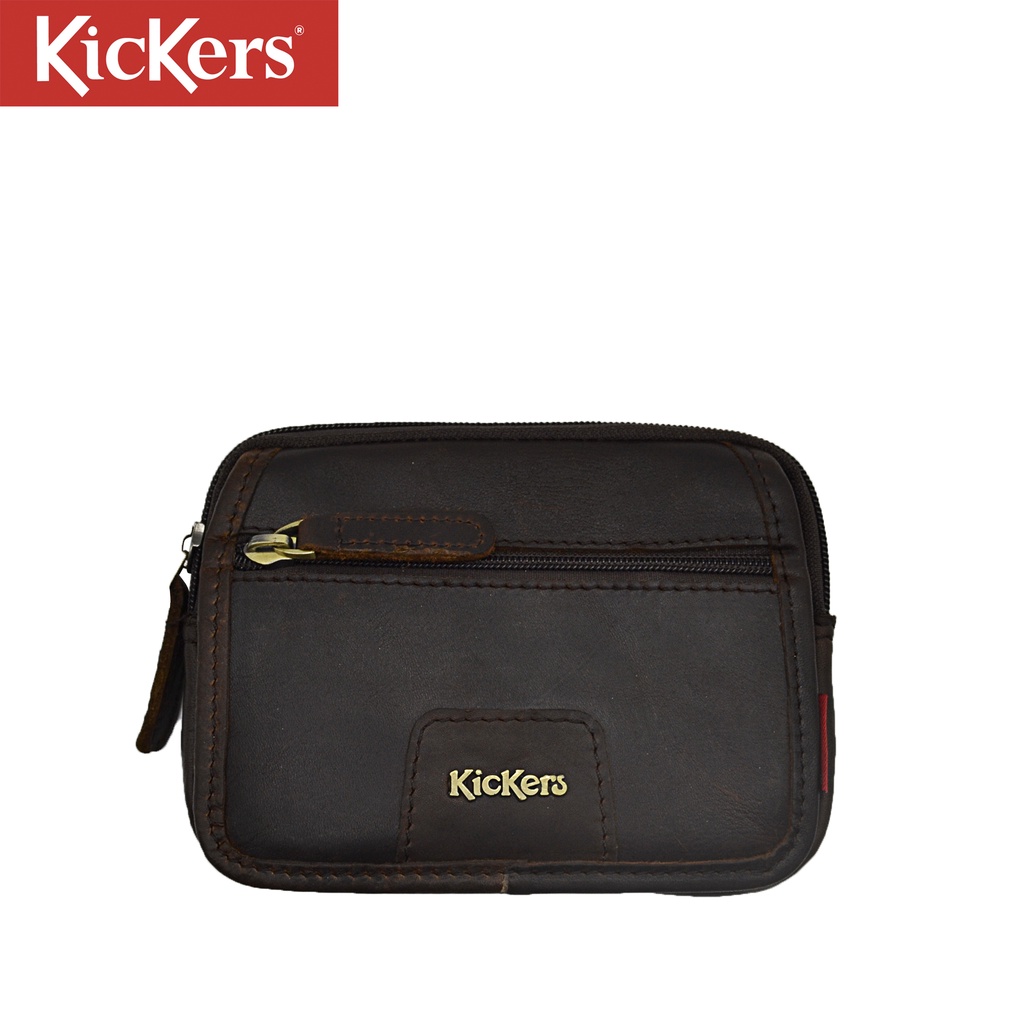 Kickers Genuine Leather Copper Logo Small Pouch #KIC-W-88838 | Shopee ...