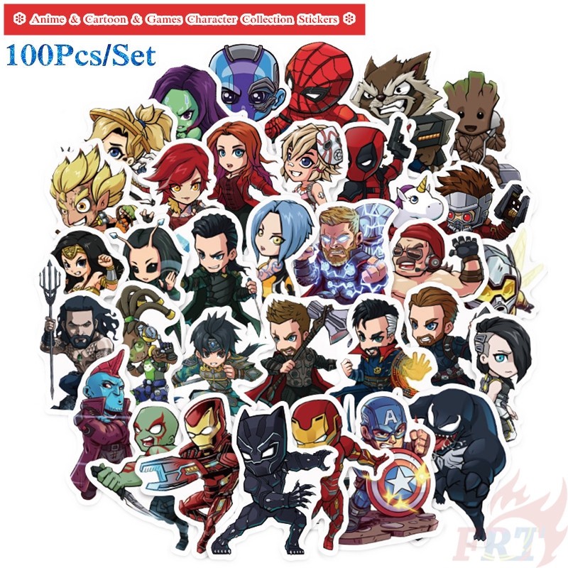 Marvel x Anime R37 Sticker 100pcs | Shopee Malaysia