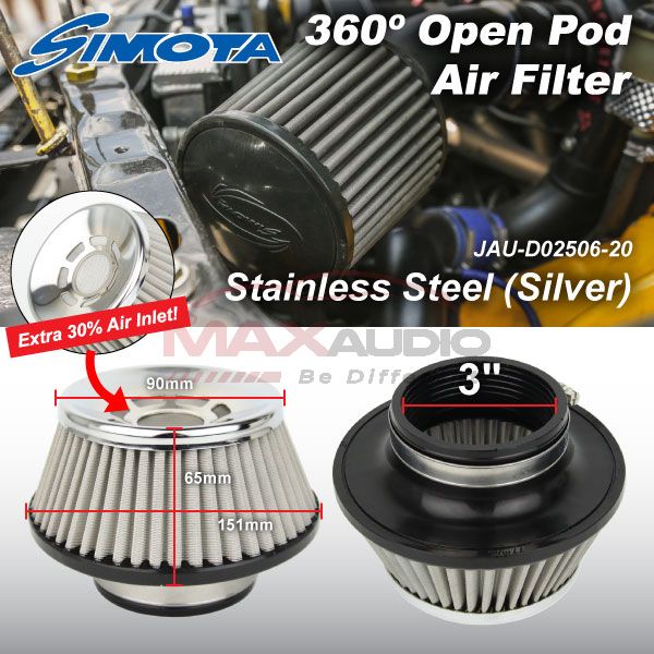 Car Air Filter WORKS ENGINEERING SIMOTA 2.5" 3" 4" 4.5" 6" Non Woven ...
