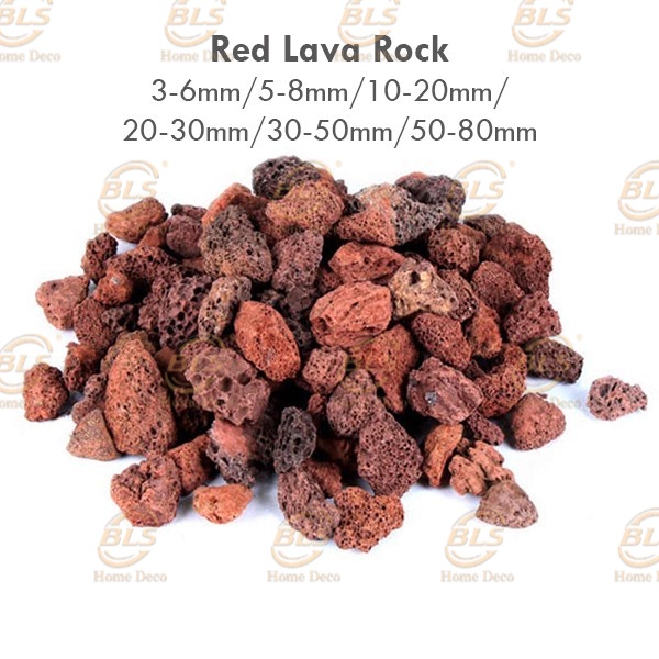 1kg Red Black Lava Rock Cactus Succulent Plant Aquarium Stone Soil ...