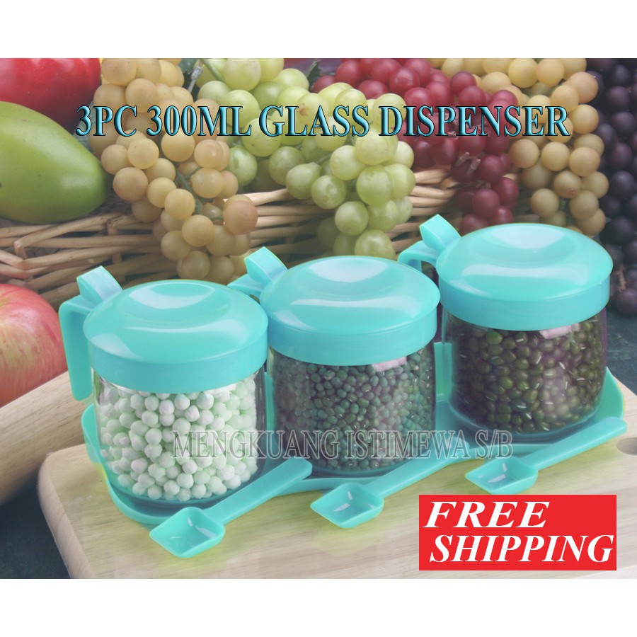 300ML GLASS SPICE DISPENSER 3 PC SET SE34035 | Shopee Malaysia