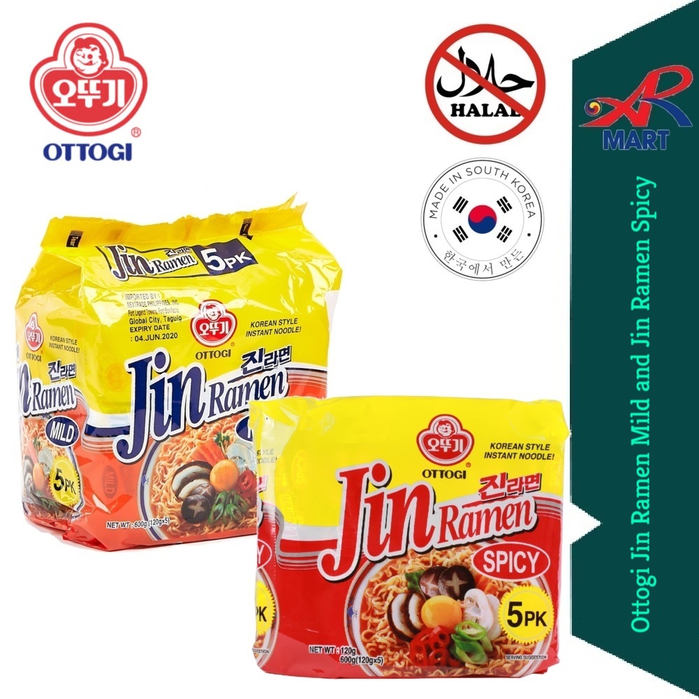 EXP：3/2026 Ottogi Jin Ramen Mild and Jin Ramen Spicy Multipacks ...
