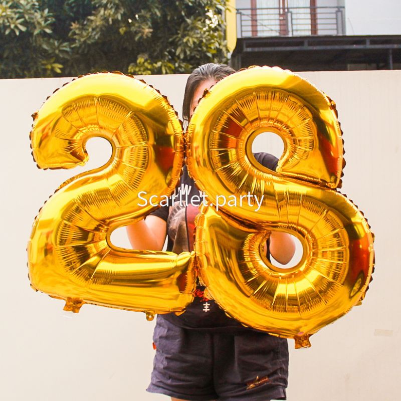 Jumbo NUMBER BALLOONS 80 CM LARGE AGE GOLD FOIL BALLOONS BIRTHDAY ...