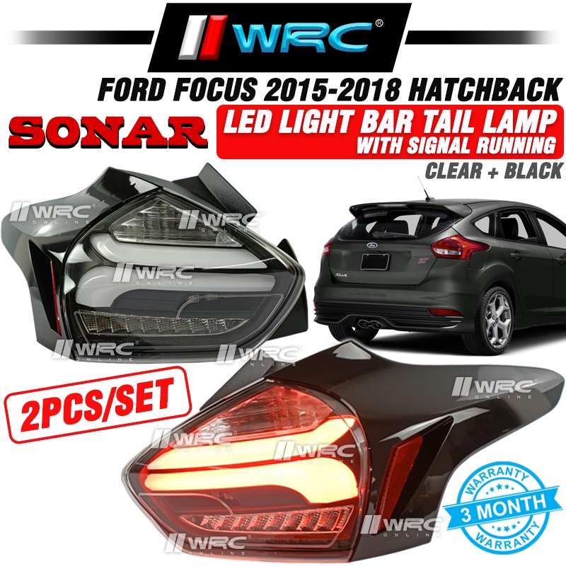 Sonar Ford Focus 2015 - 2018 Hatchback Led Light Bar Tail Lamp With ...