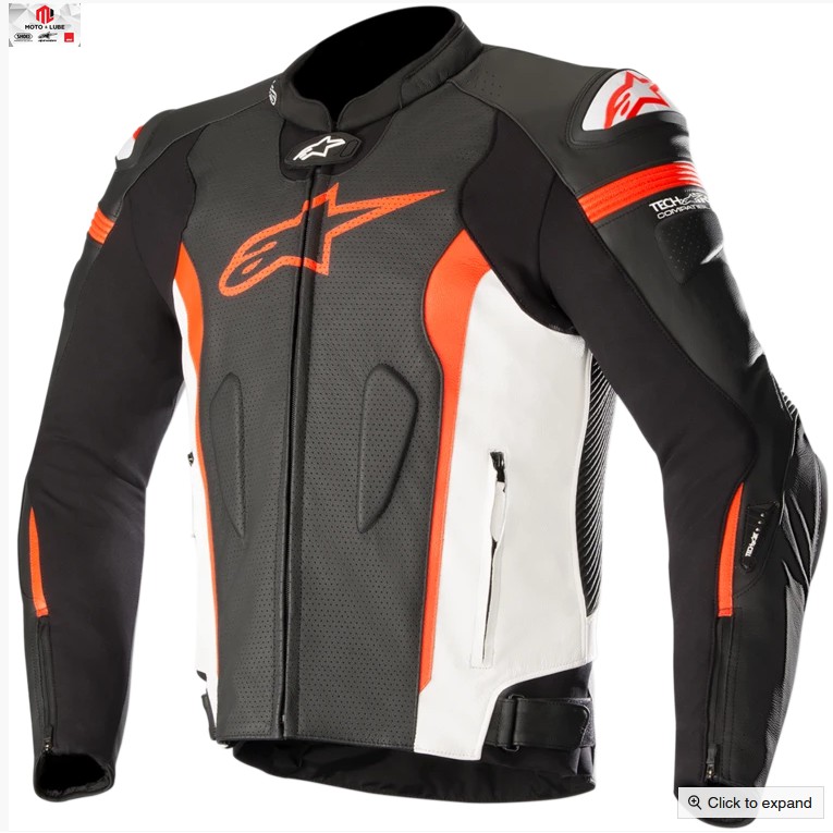 ALPINESTARS MISSILE JACKET TECH AIR COMPATIBLE (BLACK WHITE RED FL AIR ...