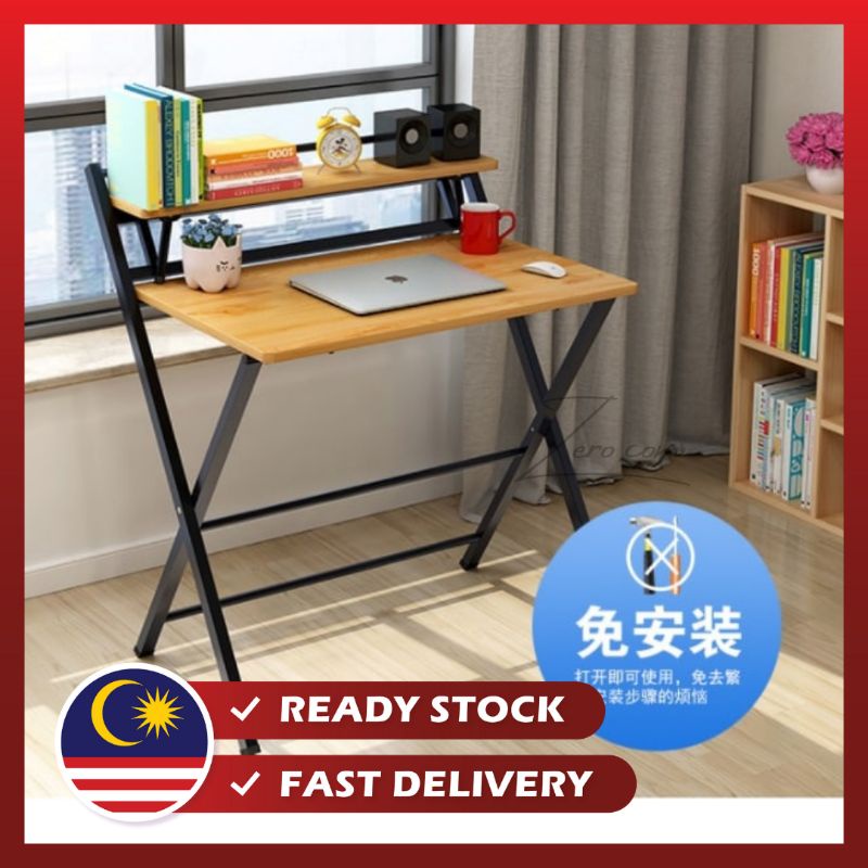 Free-Installation Folding Table Home Office Table Computer Desk MDF ...