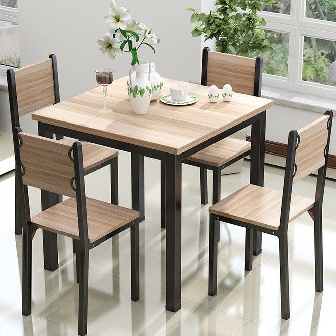 new Table Dining Set Modern Simple Small Apartment Home Square Dining ...