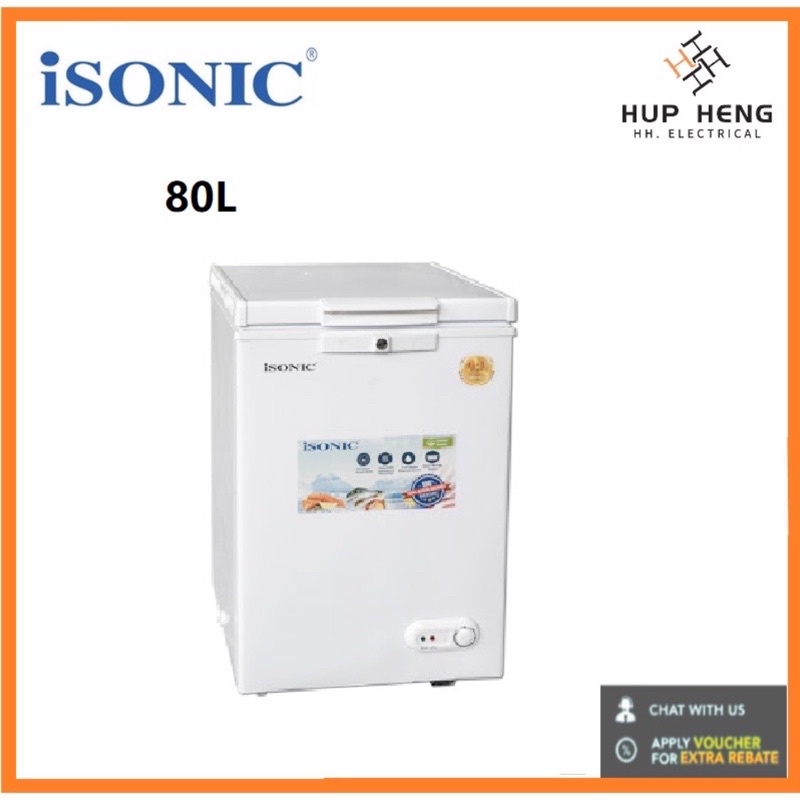 Isonic Chest Frezzer 80L ICF-W92 | Shopee Malaysia