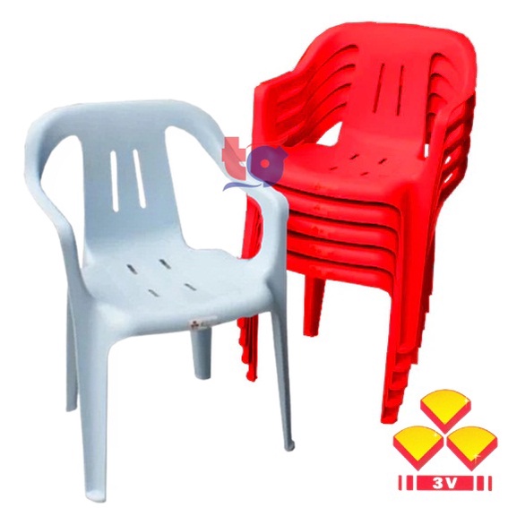 3V Plastic Arm Chair / Chair with Armrest / Kerusi Sandang / Bangku ...