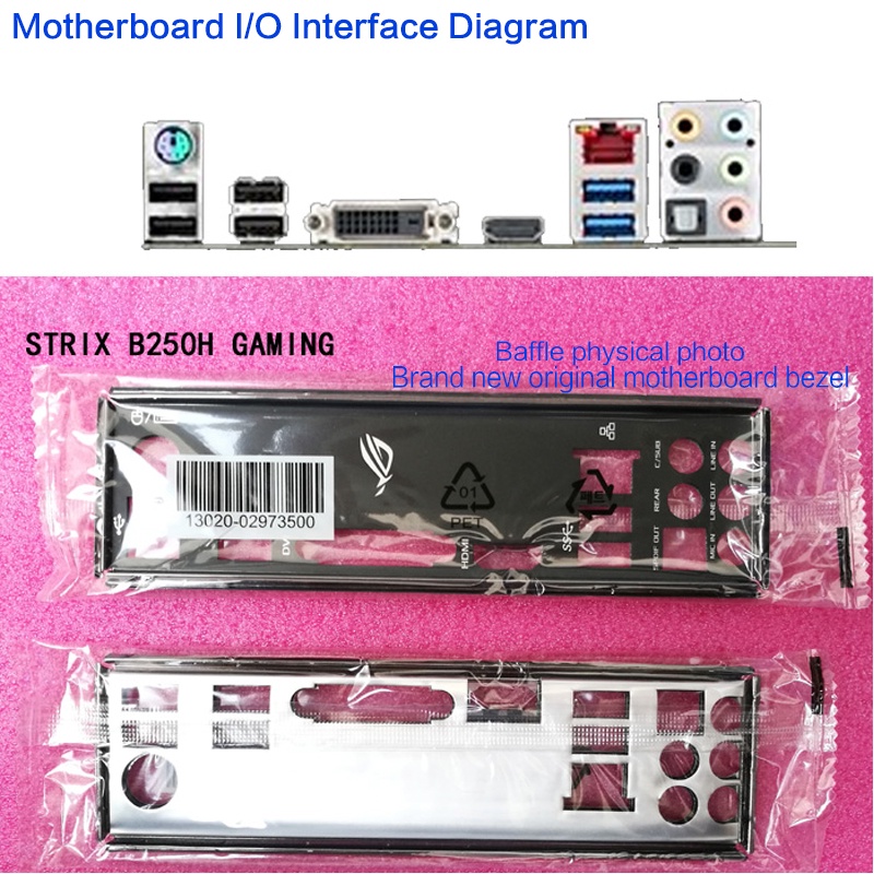 Original full range of asus motherboard baffle computer chassis back ...