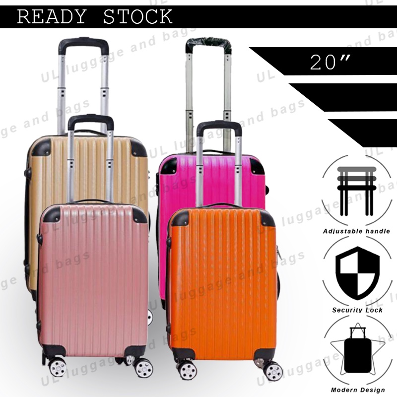 cabin size new design 20inch abs travel luggage bag plain beg bagasi H ...
