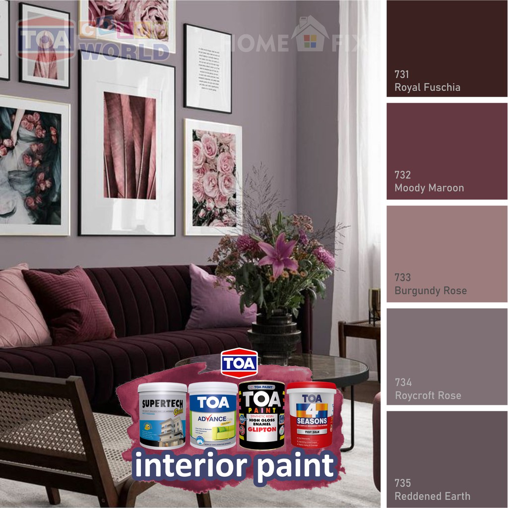 Cat Dinding Dalam Rumah TOA Living Room Colour Ideas Interior Wall ...