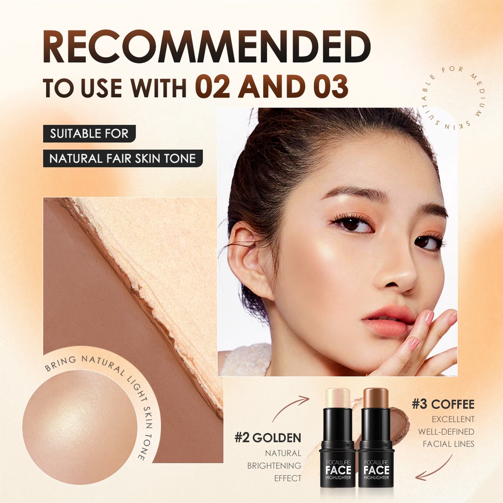 FOCALLURE FA01 Highlighter & Contour Stick Face Highlighter Contour ...