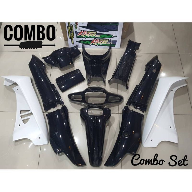 Combo: Cover Set + Stripe + Kebuk Putih Modenas Kriss 1 (OEM) Black ...