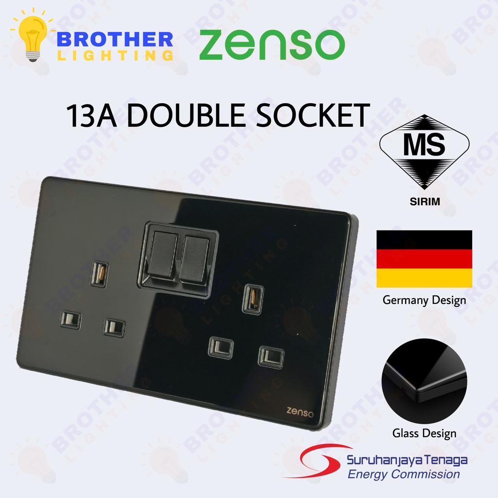 [SIRIM] Zenso Glasse Switch Socket Neon Modern Design Wall Slim ...