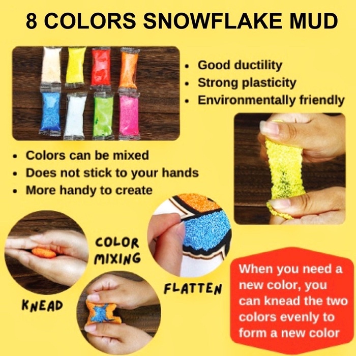 Children Snow Mud Clay Pearl Foam Clay Creative Handcraft Kids DIY Art ...