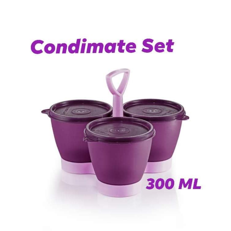 Tupperware Blossom Condimate Set 300ml (3pcs) | Shopee Malaysia