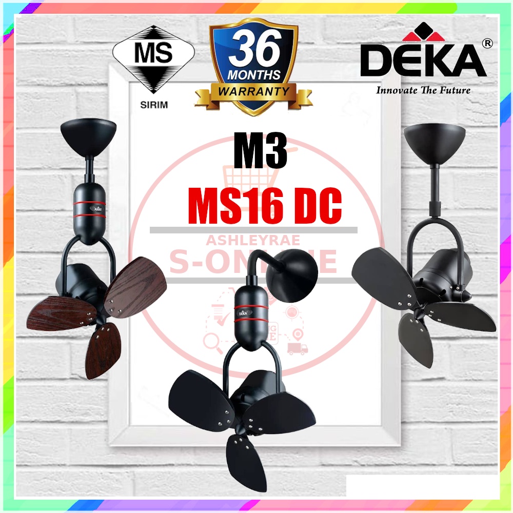 DEKA M3 16” 3 Blades Designer Decorative Ceiling/Wall Fan With Remote ...