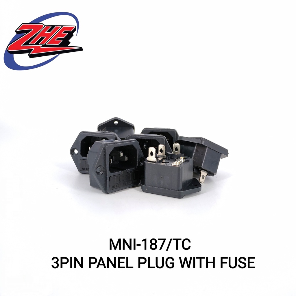 10A 250VAC POWER PLUG CONNECTOR WITH SAFETY FUSE HOLDER TRIANGLE SOCKET ...