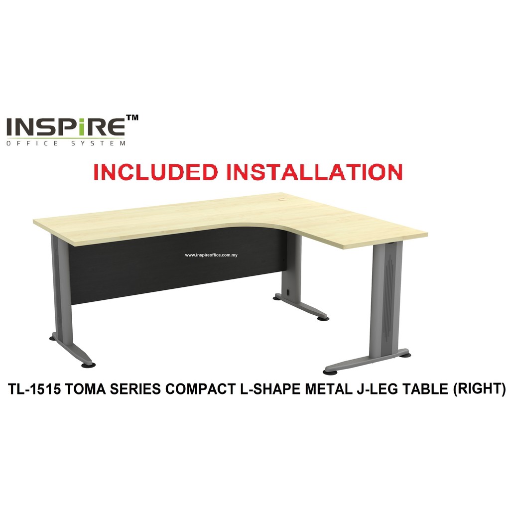 TOMA SERIES TL-1515 COMPACT L-SHAPE METAL J-LEG TABLE | Shopee Malaysia