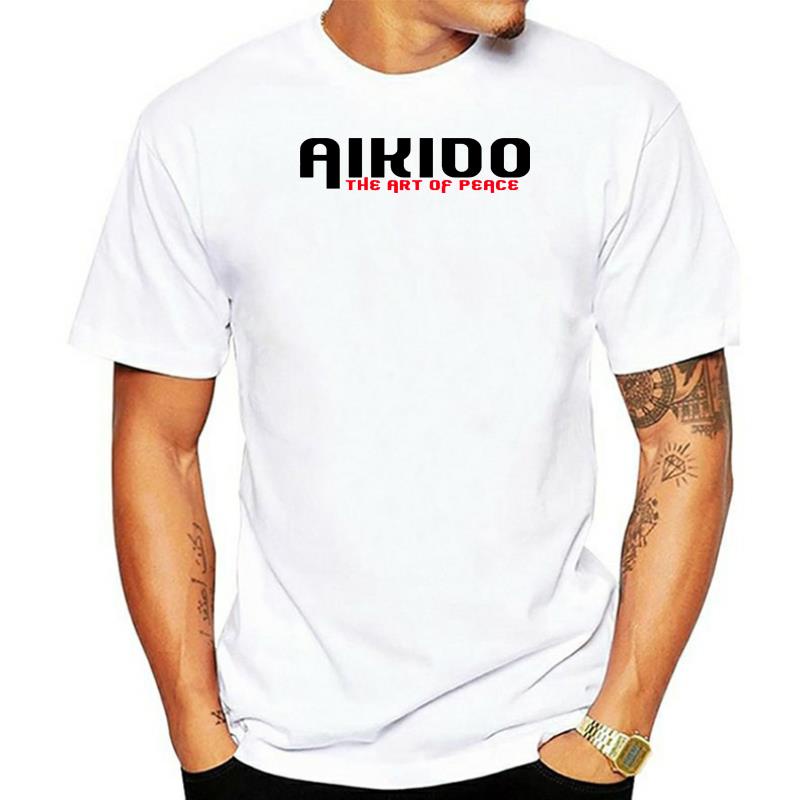 Aikido Mma Martial Arts Gymer Mens White Men 2022 Summer Round Neck Men ...