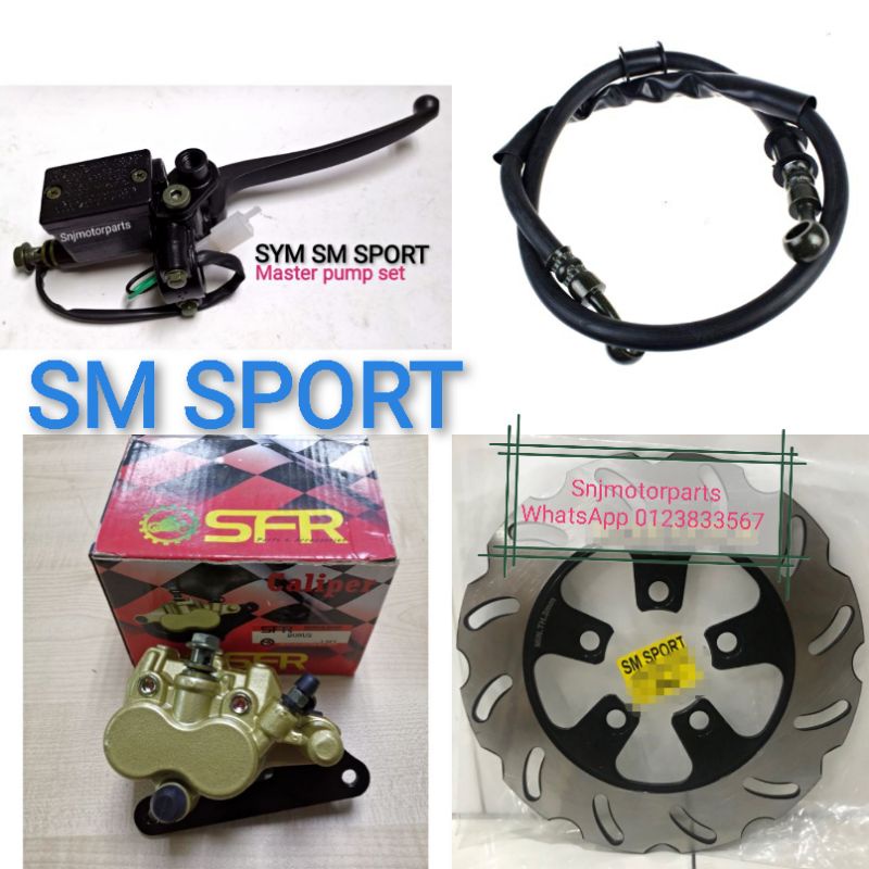 SM SPORT FRONT BRAKE SYSTEM CALIPER SET MASTER PUMP SET X4 | Shopee ...