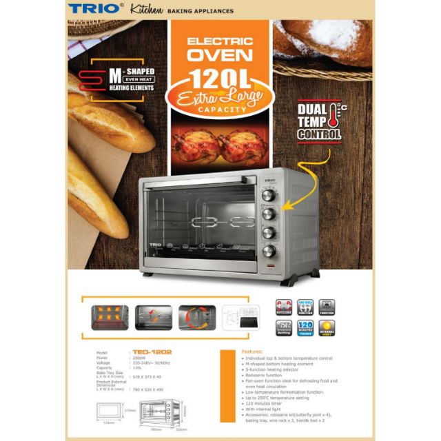 Trio Electric Oven 120L TEO-1202 | Shopee Malaysia