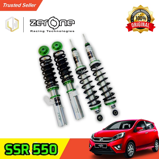 Zerone SSR550 Adjustable Coilover - Perodua Axia / Bezza (2016-2022 ...