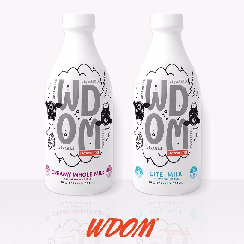 🇳🇿 WDOM®️ New Zealand Lactose Free Creamy Whole | Lite Milk 800ml ...