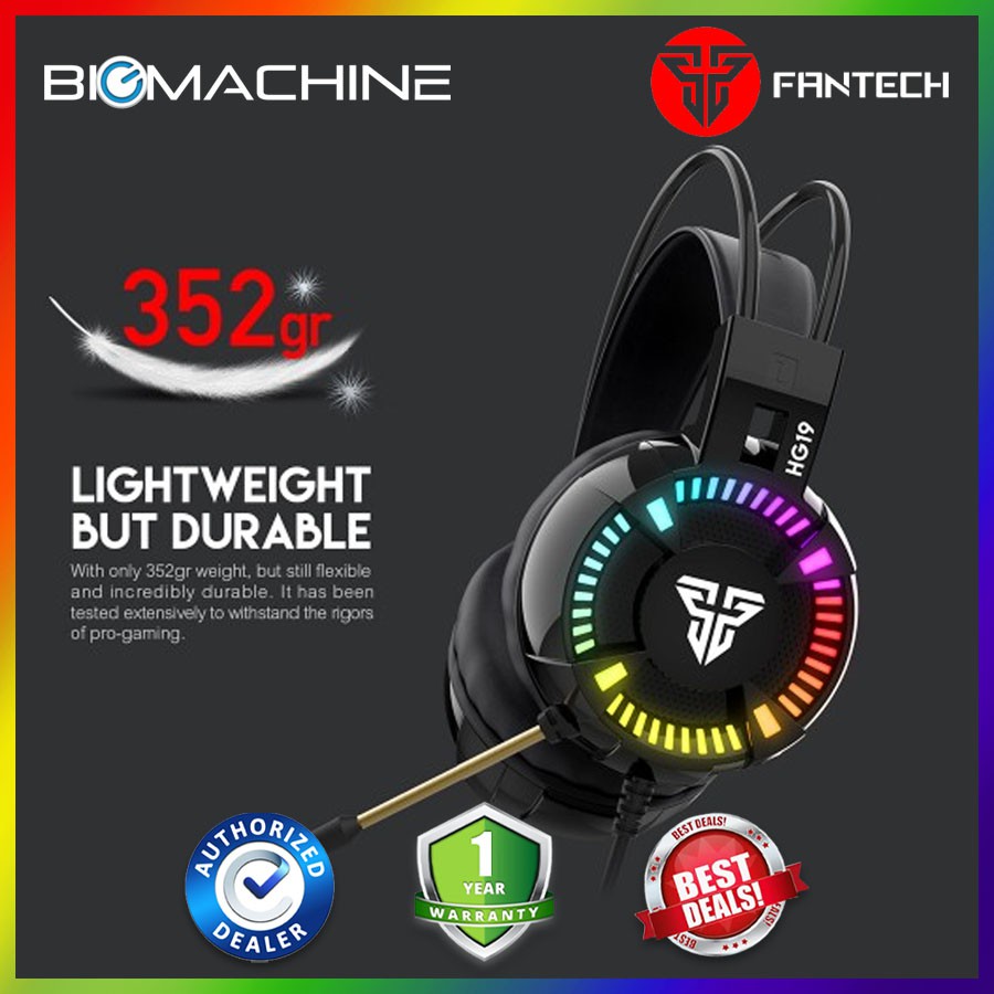 Fantech HG19 Irish Gaming Headset RGB Spectrum Lights with Noise ...