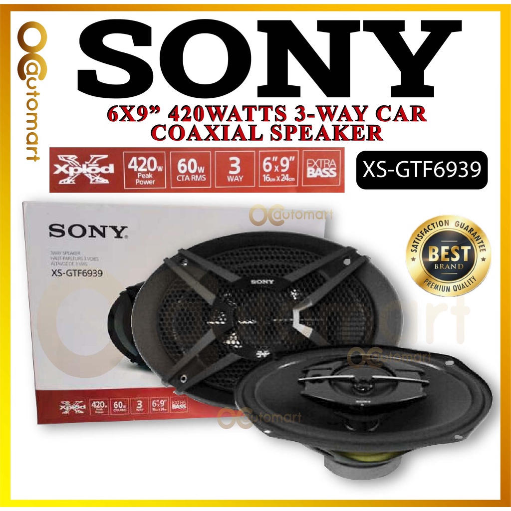 SONY XS-GTF6939 6x9” 420WATTS 3-WAY Car Coaxial Speaker System Extra Bass | Shopee Malaysia