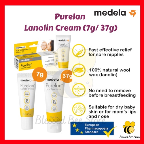 Medela Purelan™ 100% Original Medela Nipple Cream Fast Relief - Lanolin ...