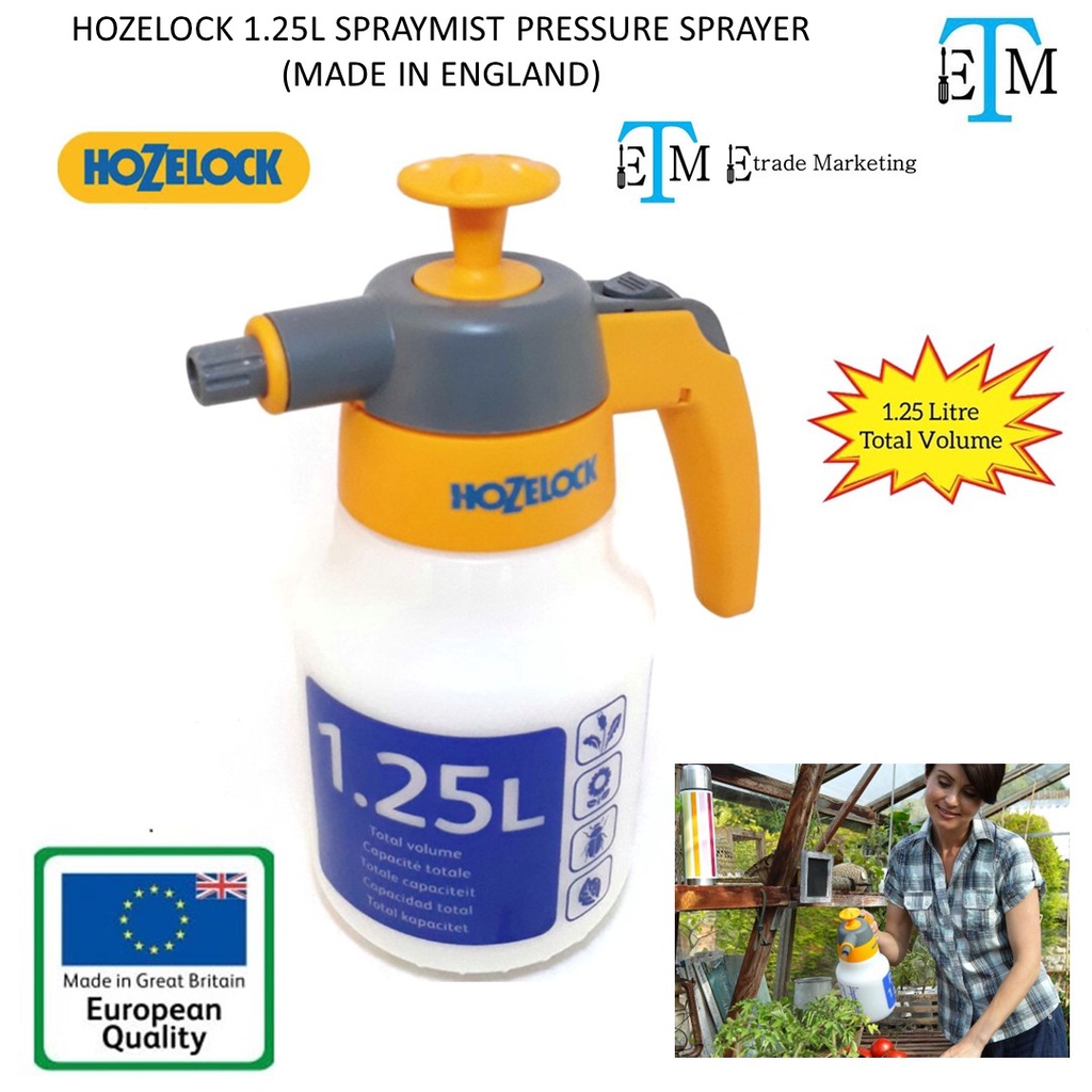 HOZELOCK 1.25L SPRAYMIST PRESSURE SPRAYER (MADE IN ENGLAND) | Shopee ...