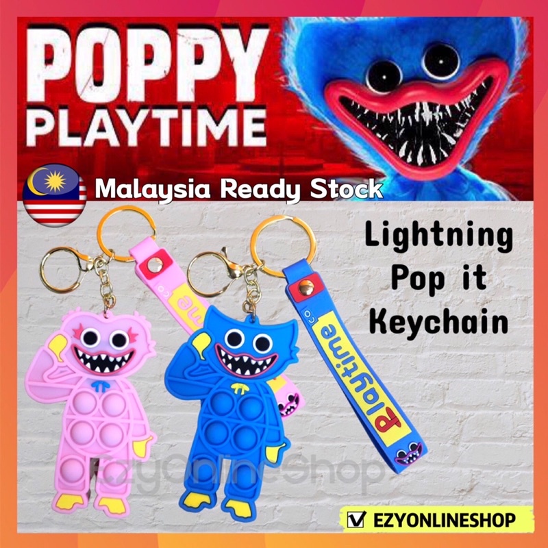 Huggy Wuggy Pop It Keychain With Lighting Function Poppy Playtime ...