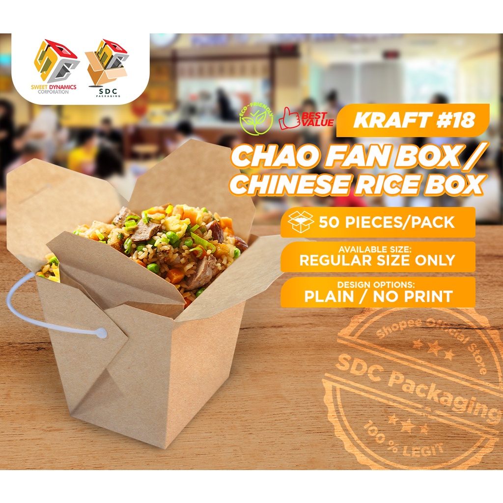 Takeout Box Bucket Box Noodle Box Rice in a Box KRAFT 18 PAPER with ...