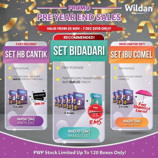 [PROMO] Set Bidadari - 5 Kotak Wildan Mama Premium & PWP Wildan Tamar ...