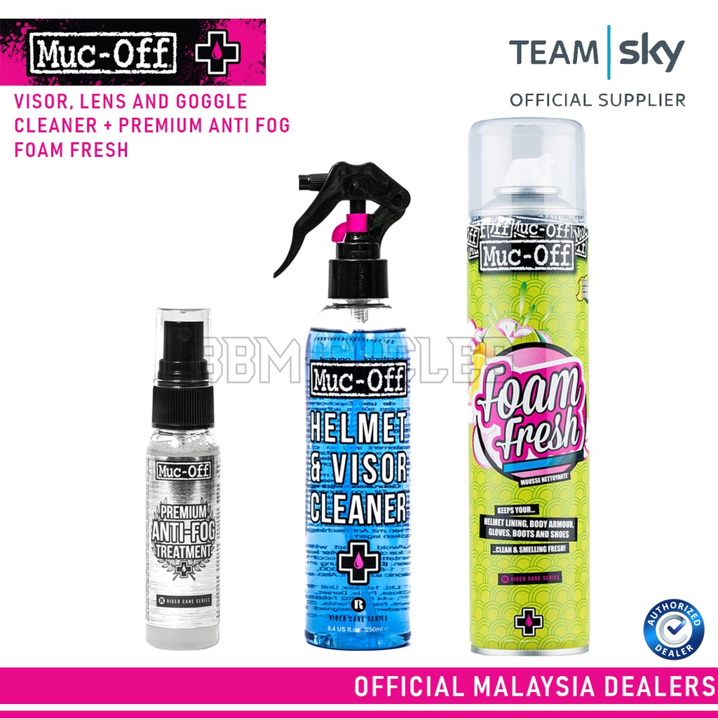 MUC-OFF HELMET CARE KIT A COMPLEATE CARE KIT FOR YOUR GEAR AND HELMET ...