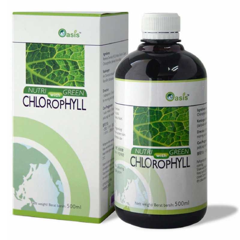 OASIS NUTRI GREEN WITH CHLOROPHYLL 500ML (Detox; wound healing ...