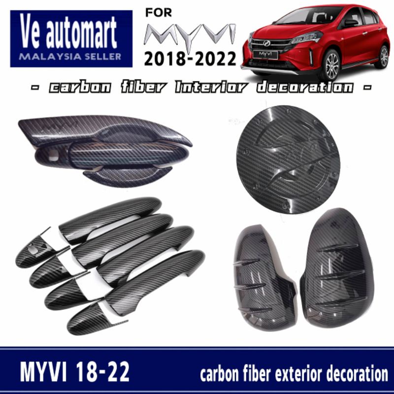 Vemart Perodua myvi gen 3 fl carbon fiber exterior accessories 2018 ...