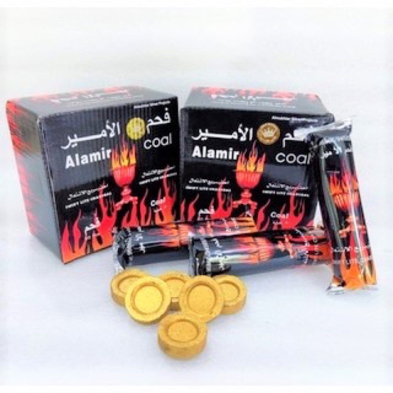 Alamir Gold Coal for Bakhoor Bukhoor Charcoal Gold Golden Torch Coal ...