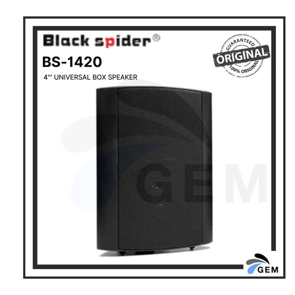BLACK SPIDER 4'' UNIVERSAL BOX SPEAKER (BS-1420) | Shopee Malaysia