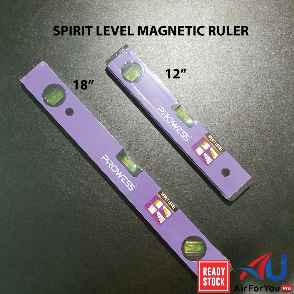 PROWESS TOOLS SPIRIT LEVEL RULERS 12" 18" 300MM 450MM (MAGNETIC ...