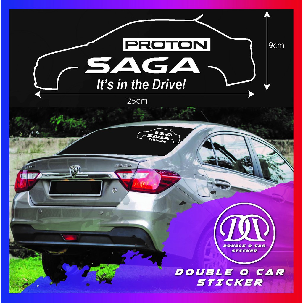 [Ready Stock]Proton Saga Line Symbol Sharpe High Grade Sticker KI00055 ...