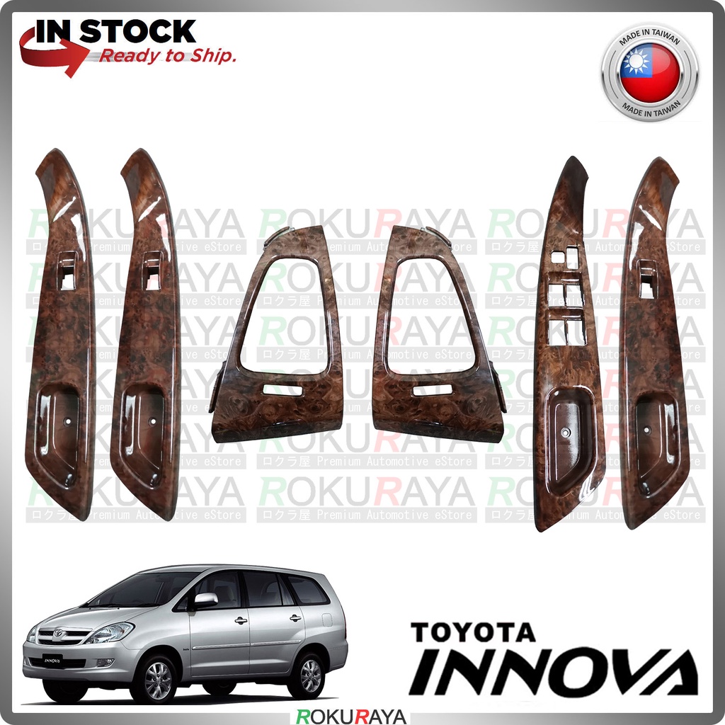 [DARK WALNUT WOOD] Toyota Innova Old Dashboard Panel Radio Kit Plastic ...