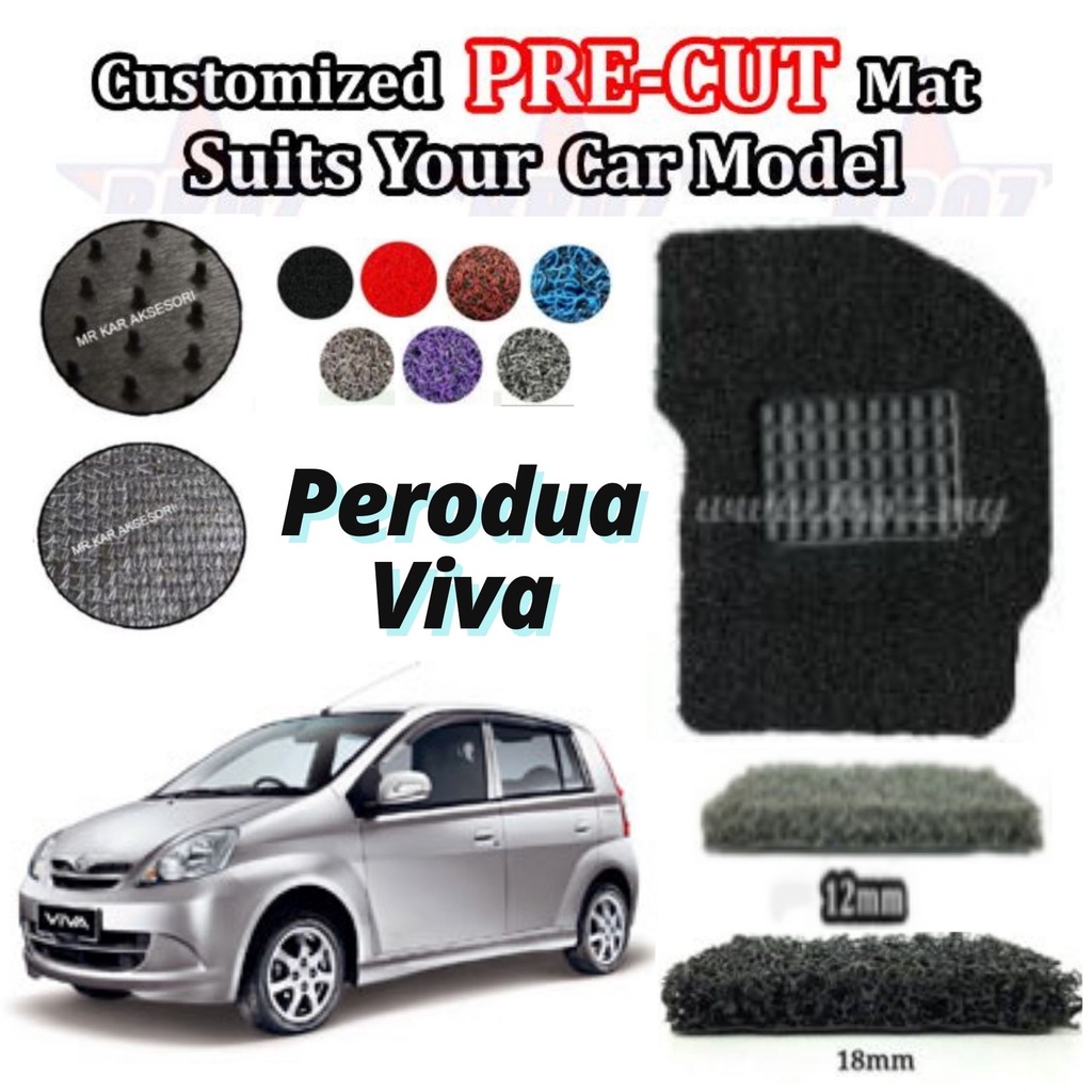 1PC ONLY DRIVER SIDE】Perodua Viva OEM PRE CUT PVC DRIVER SIDE CARPET ...