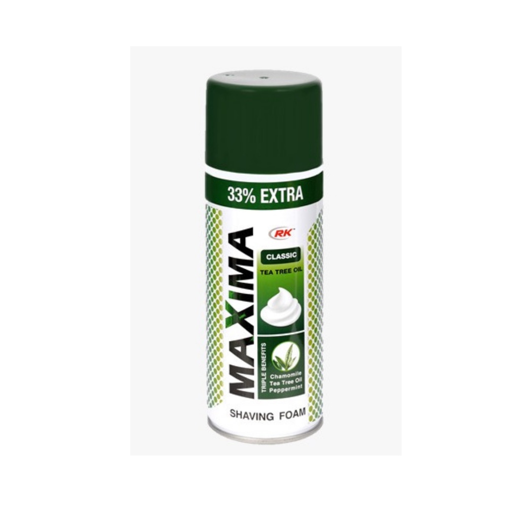 Maxima Shaving Foam - 33% Extra - Tea Tree Oil - 400 ML | Shopee Malaysia